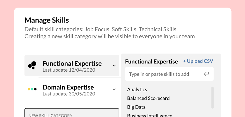 Custom Skill Categories